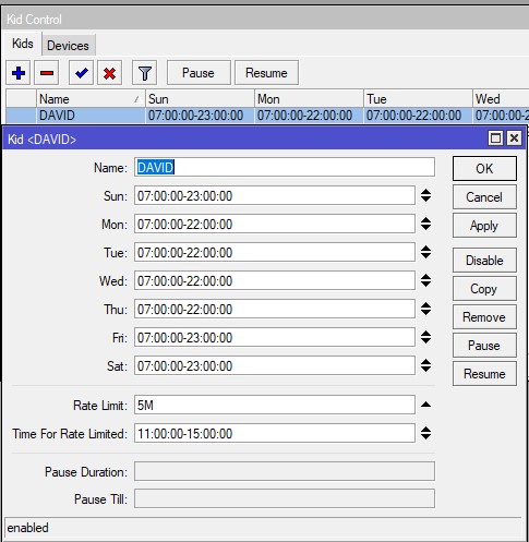 MikroTik “Kid Control”